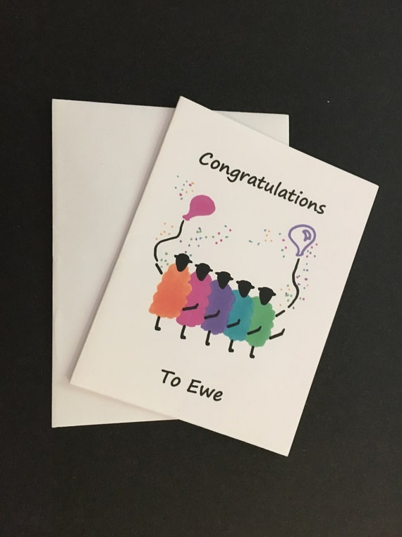 Congratulations Card / Congratulations to Ewe | Etsy