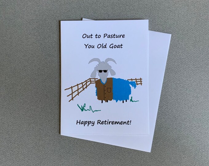 Out to Pasture You Old Goat / Retirement - Etsy