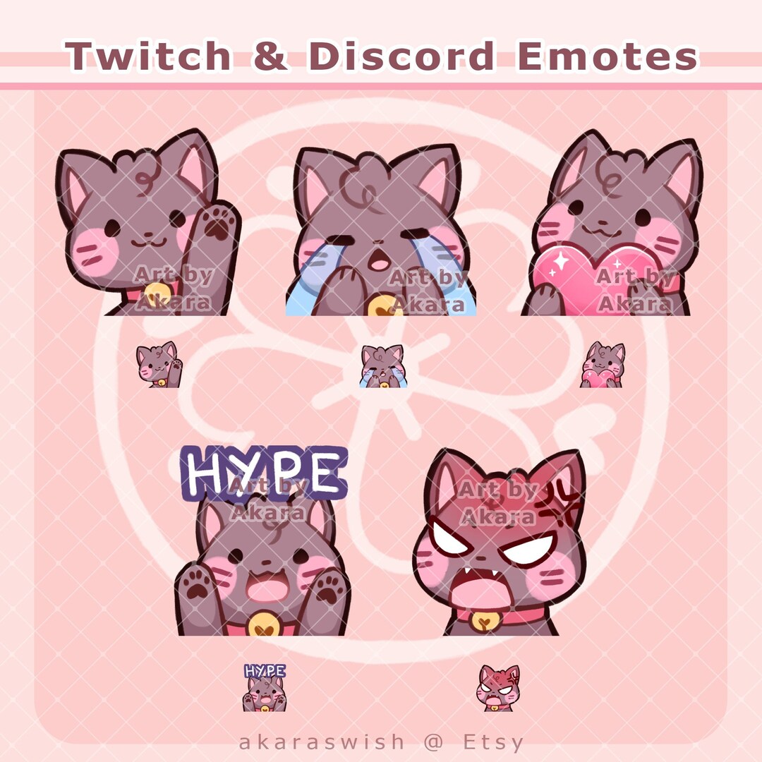 Twitch Discord Emotes | Hello Wave Cry Sad Heart Love Hype Excited ...