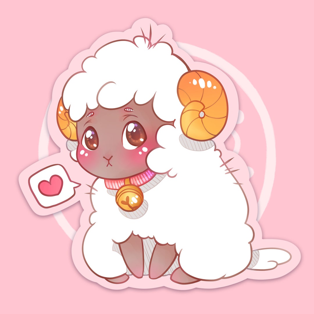 Vinyl Sheep Babu Sticker - Heart - Die Cut Sticker Perfect for ...