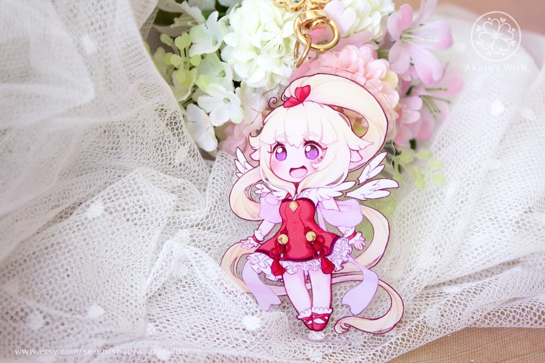 Anime Chibi Keychain Charm 3 Inch Double-sided Clear Acrylic Key ...