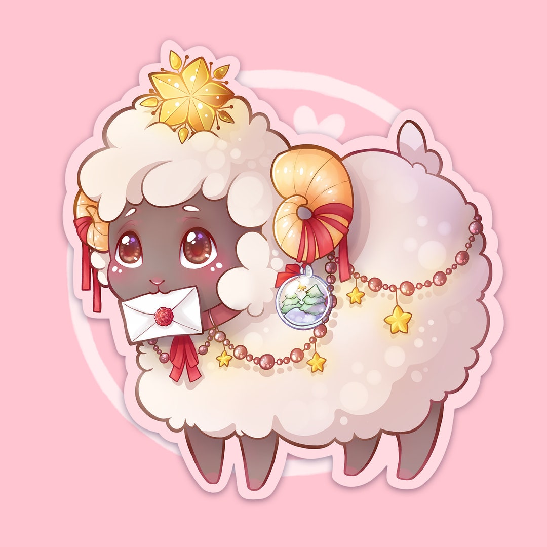 Vinyl Sheep Babu Sticker - Christmas Holiday - Die Cut Sticker Perfect ...