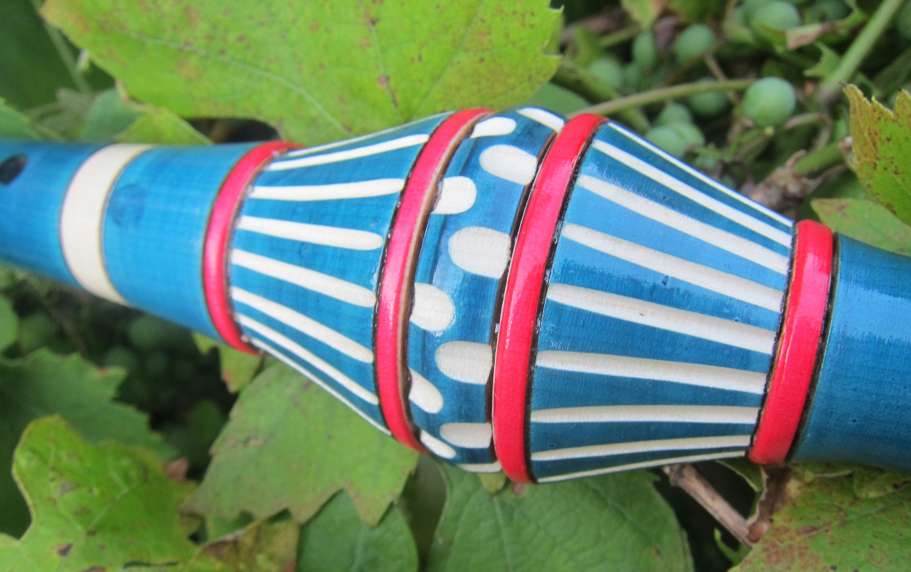 Large Colorful Frula Flute Handmade Wooden Music Bih Bosnia Visokomood ...