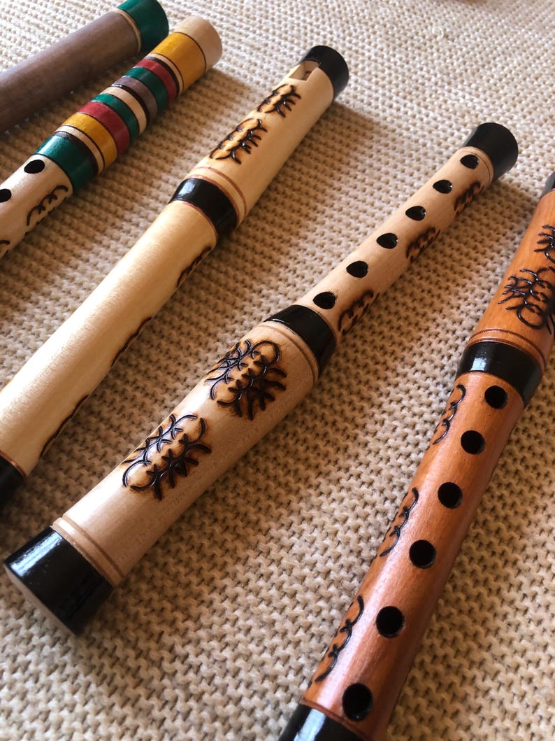 Simple W/ Copper Style Frula Flutes Woodwind Ethnic Bih Bosnia ...