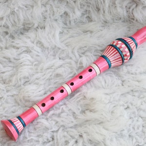 Large Colorful Frula Flute Handmade Wooden Music Bih Bosnia Visokomood ...