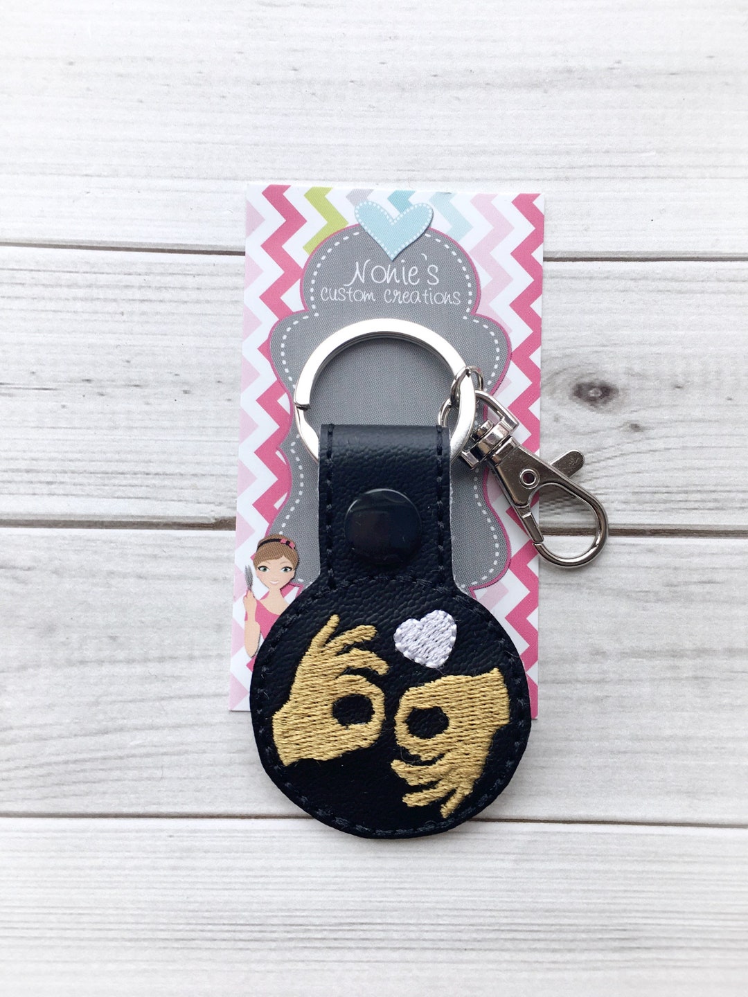 Sign Language Keychain - Interpreter Keychain - ASL Keychain - ASL Gift ...