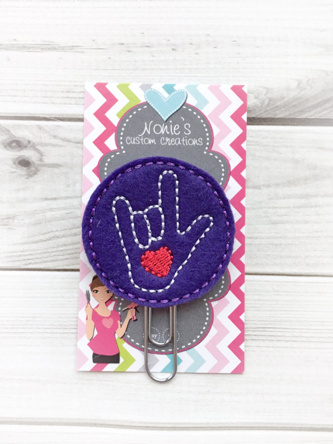 Sign Language Paper Clip Planner Paper Clip Planner - Etsy