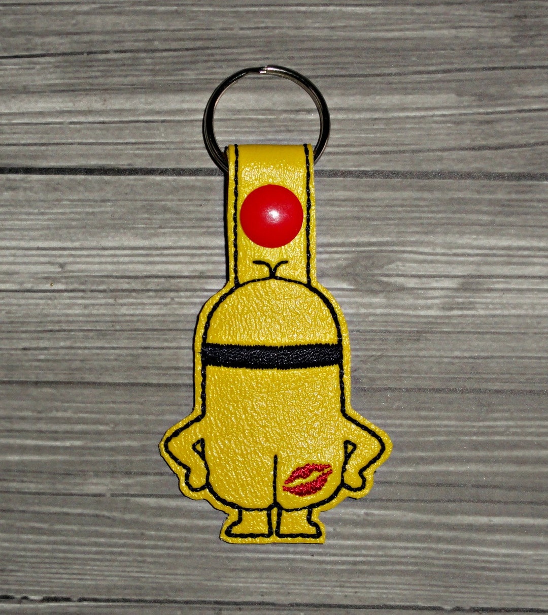 Minion Keychain - Minion Inspired Keychain -yellow Helper Keychain ...