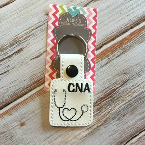 CNA Keychain - Nurse Keychain - Stethoscope Keychain - Nursing Keychain ...