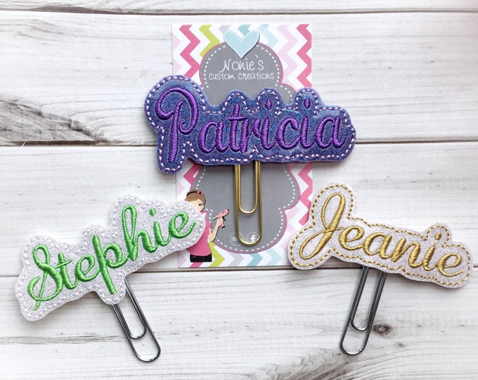 Name Clip - Name Paperclip - Name Paper Clip - Personalized Clip ...