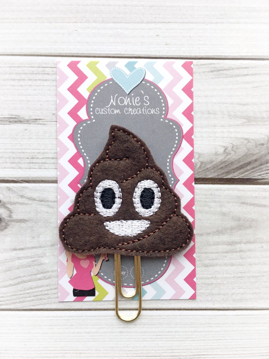 Poop Paper Clip Poop Paperclip Poop Emoji poop Feltie - Etsy
