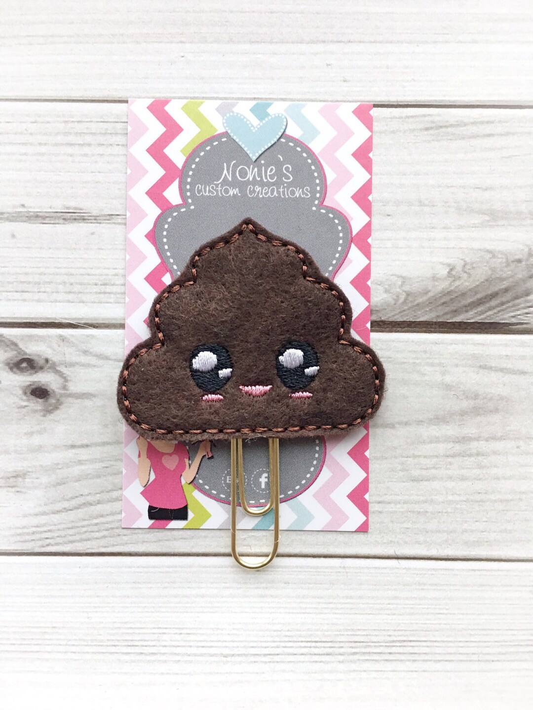 Poop Paper Clip - Poop Paperclip- Poop Emoji -poop Feltie - Planner ...