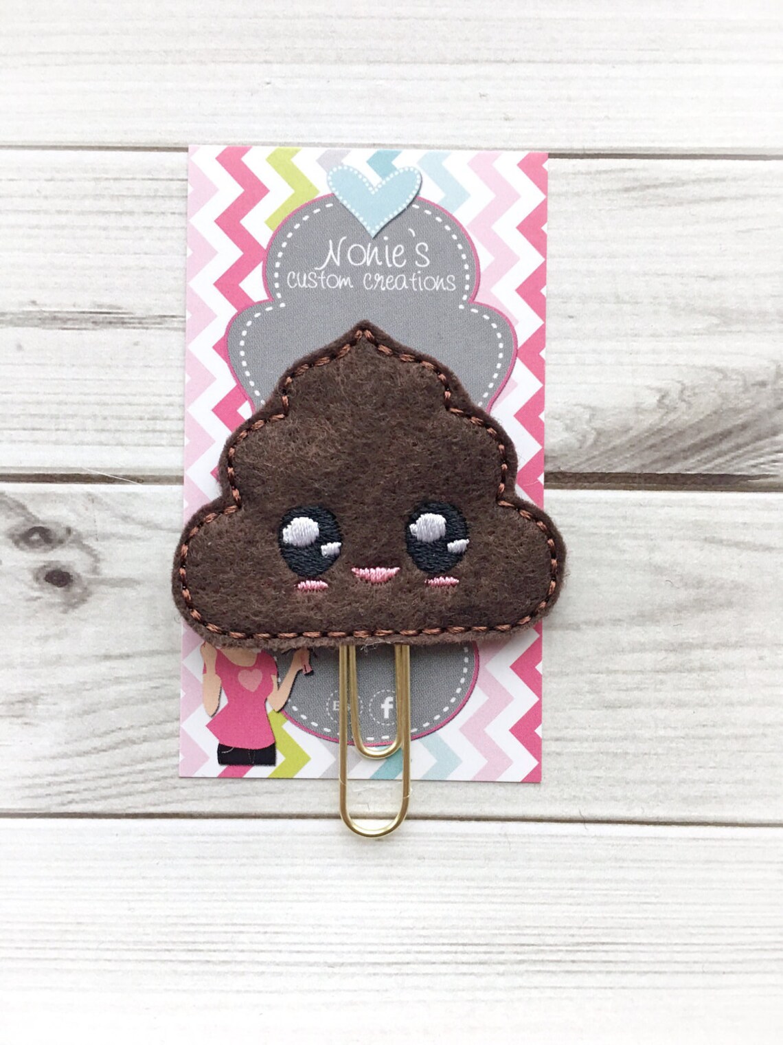 Poop Paper Clip Poop Paperclip Poop Emoji poop Feltie - Etsy