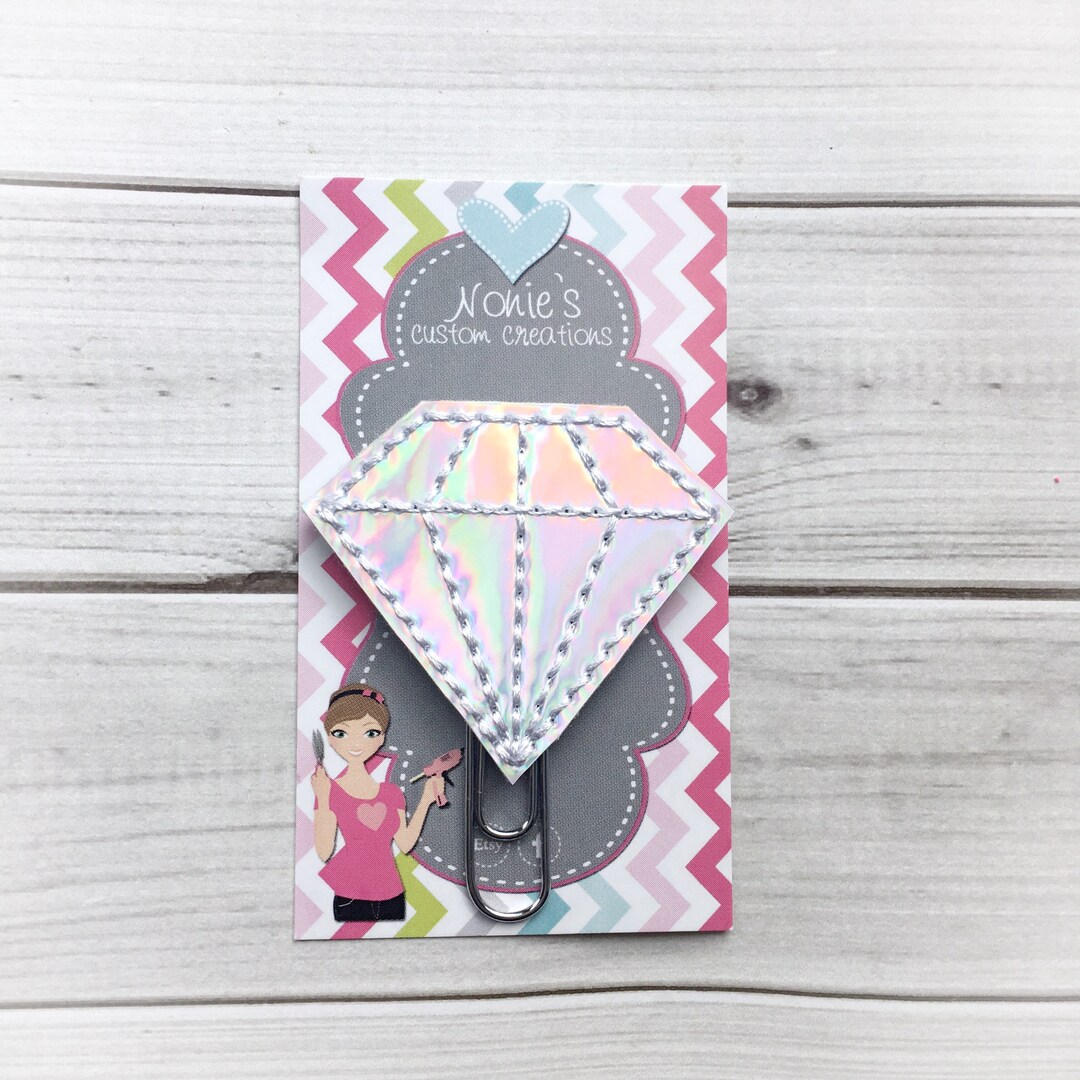 Diamond Paper Clip - Diamond Paperclip - Planner Accessories -diamond ...