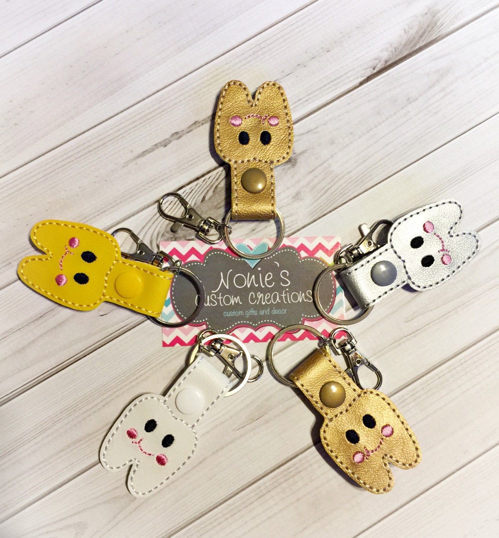 Tooth Keychain Tooth Fairy Keychain dentist Keychain - Etsy