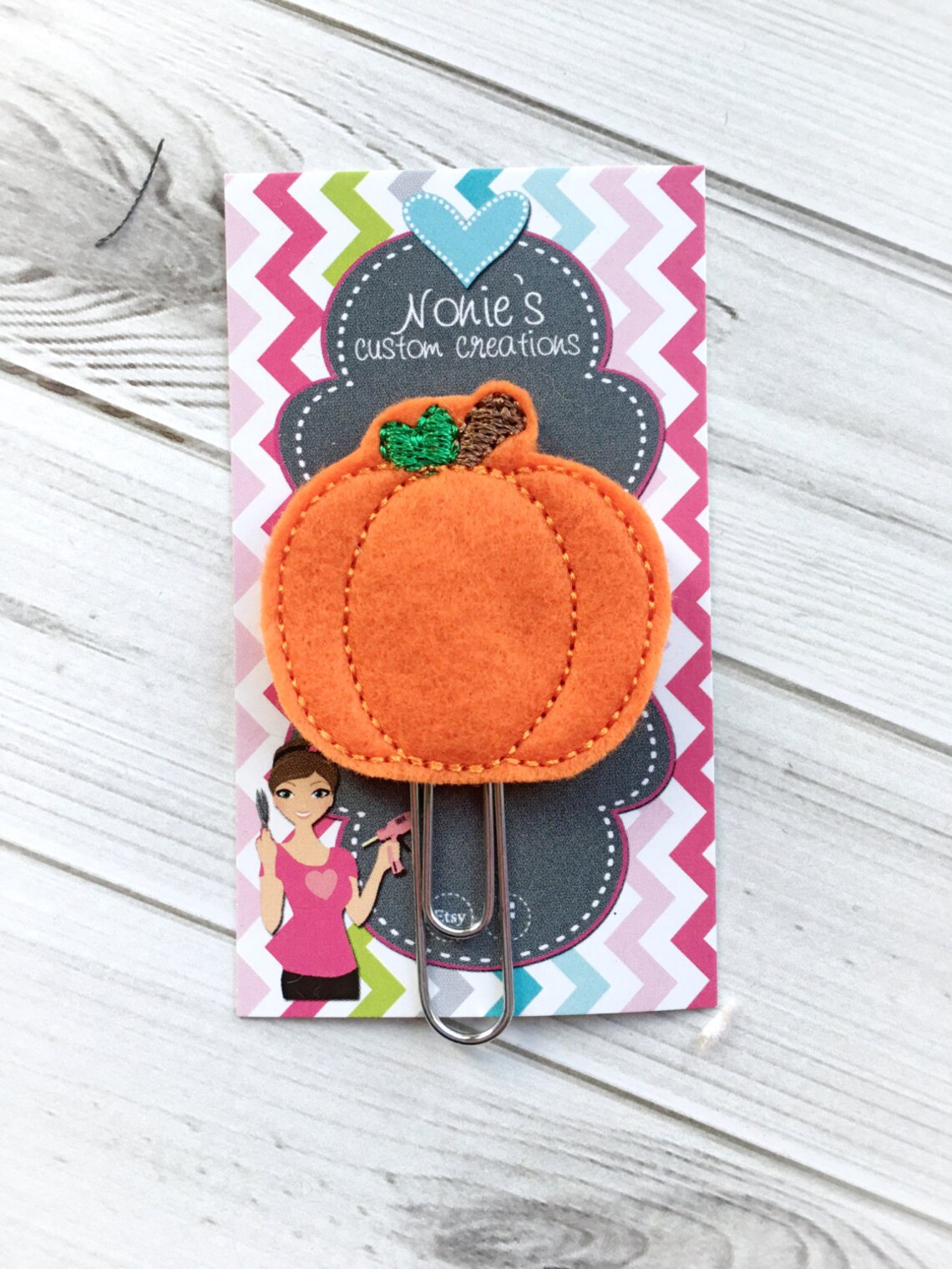 Pumpkin Paper Clip - Pumpkin Paperclip - Planner Accessory - Planner ...