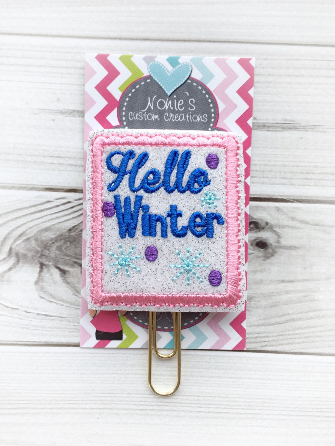 Christmas Paper Clip Hello Winter Paper Clip Hello Winter | Etsy