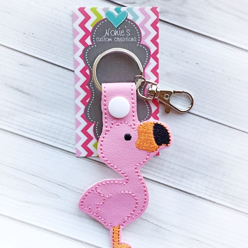 Flamingo Key Chain Flamingo Keychain Pink Flamingo Pink | Etsy