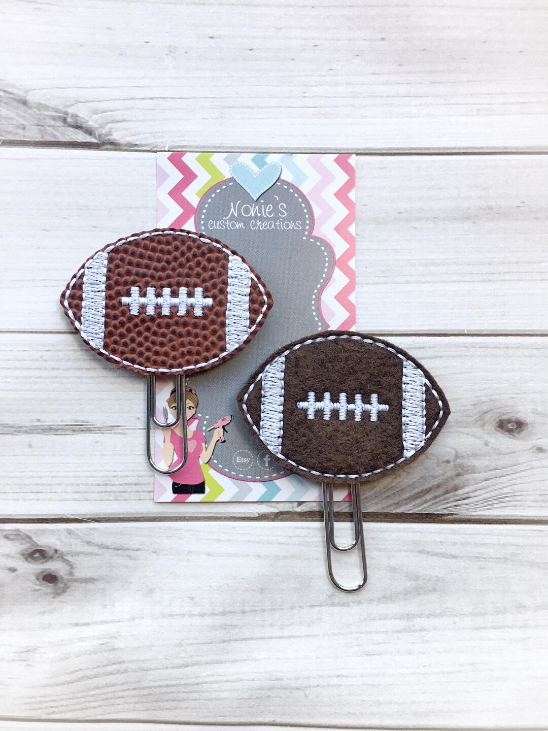 Football Paper Clip- Football Paperclip - Planner Paperclip - Planner ...