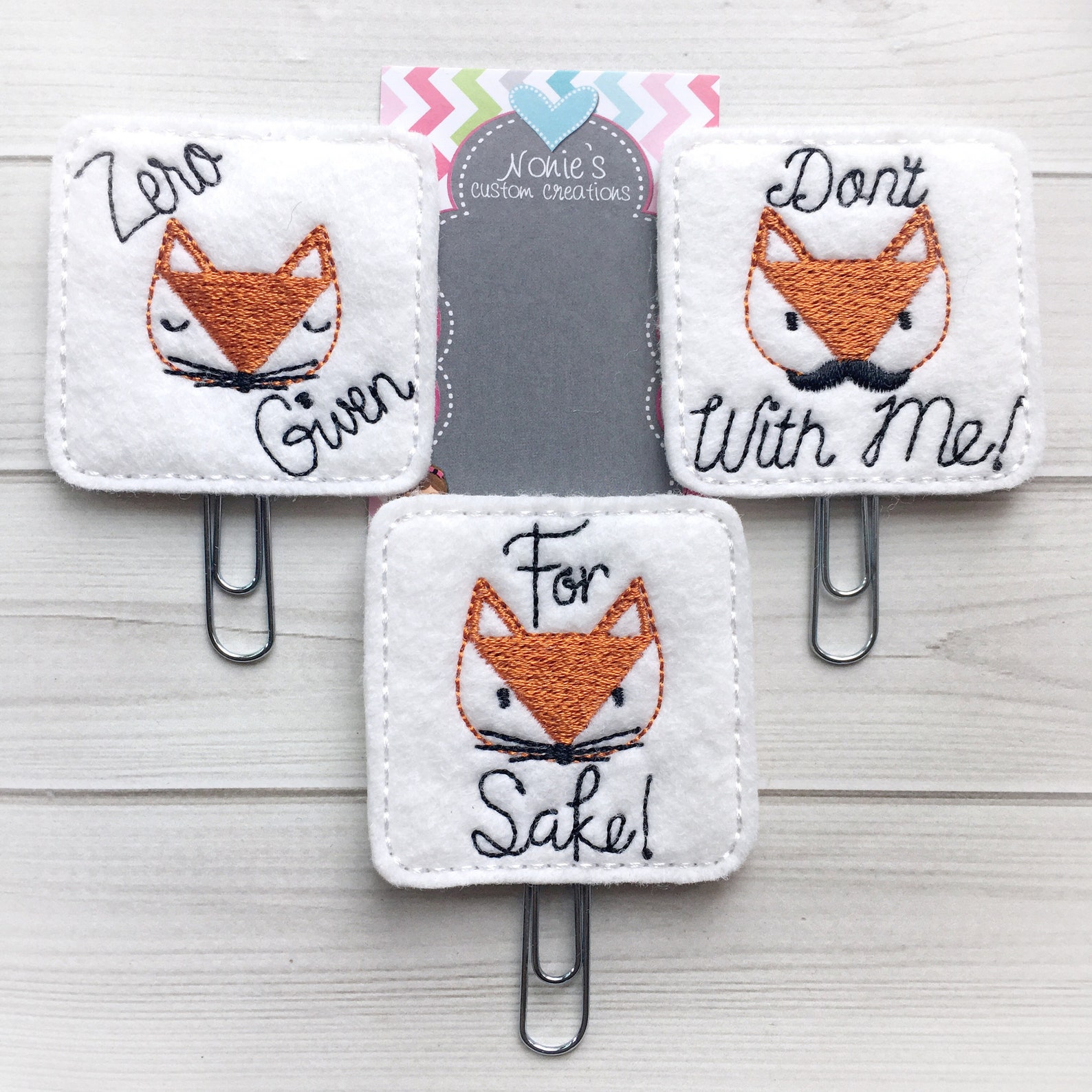 Fox Paper Clip Fox Paperclip Fox Pun Planner Clip planner - Etsy