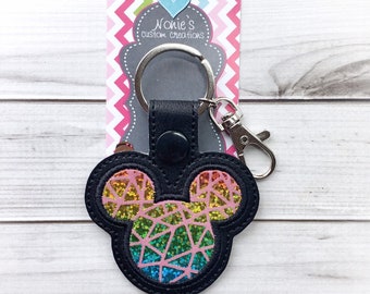 Mickey Mouse Head Keychain - Etsy