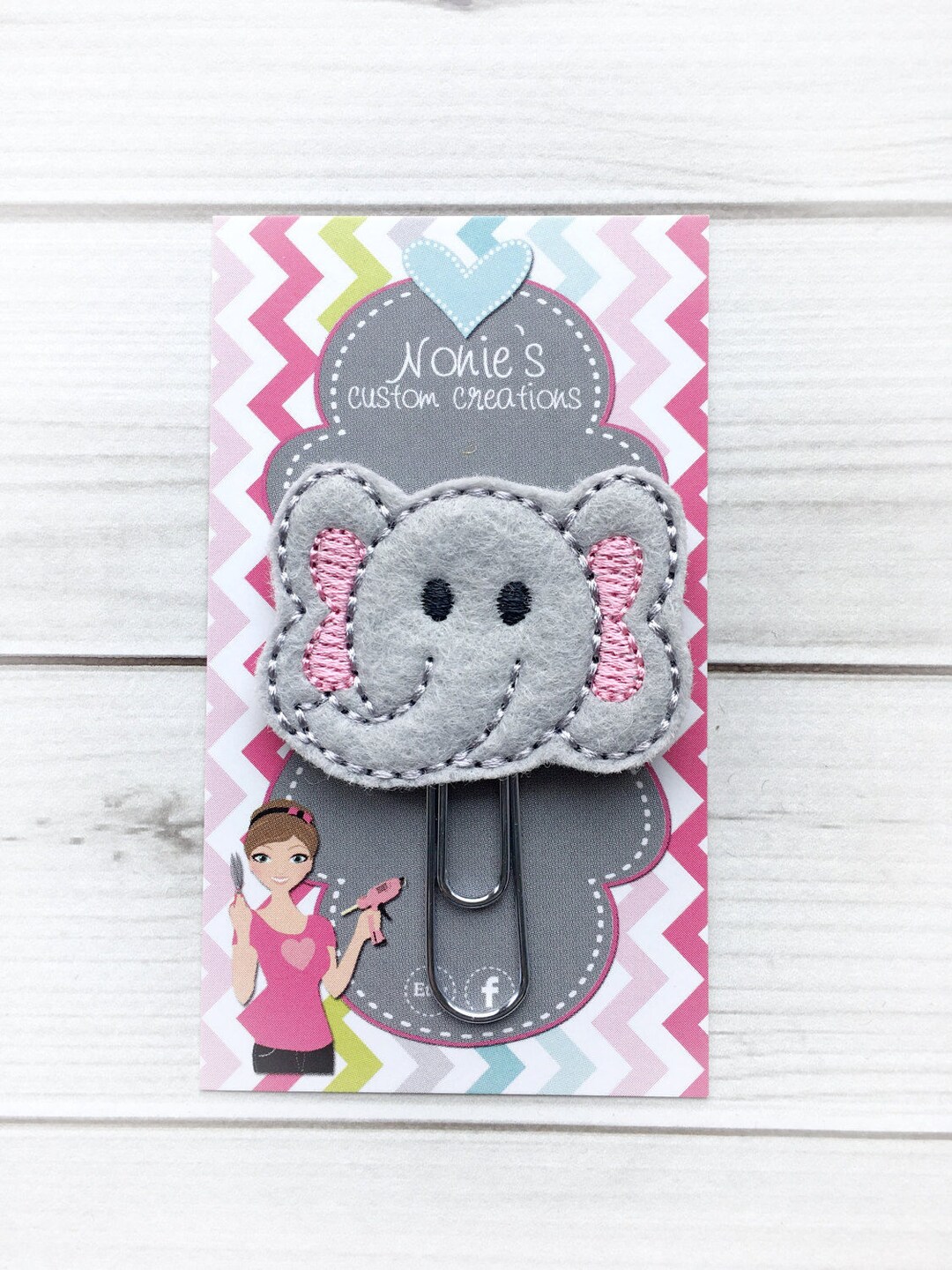 Elephant Paper Clip- Elephant Paperclip - Elephant Feltie - Planner ...