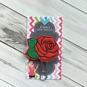 Rose Paper Clip - Rose Paperclip - Planner Paperclip - Planner ...