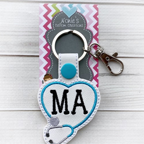 Medical Assistant Keychain MA Keychain Nurse Key Chain - Etsy