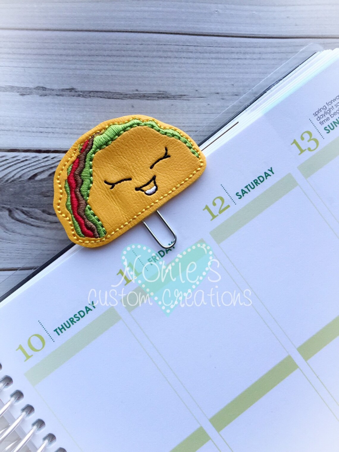 Taco Paper Clip 2- Taco Bookmark - Taco Paperclip - Planner Accessories ...