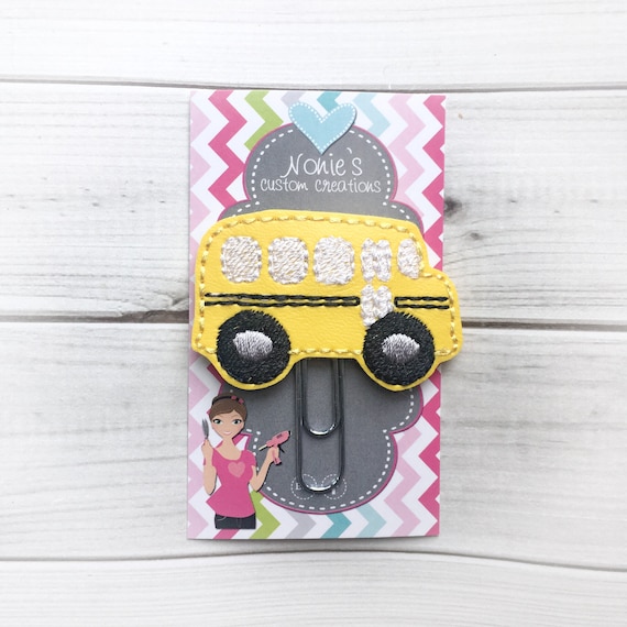 Bus Paper Clip Bus Paperclip Planner Paperclip Planner | Etsy