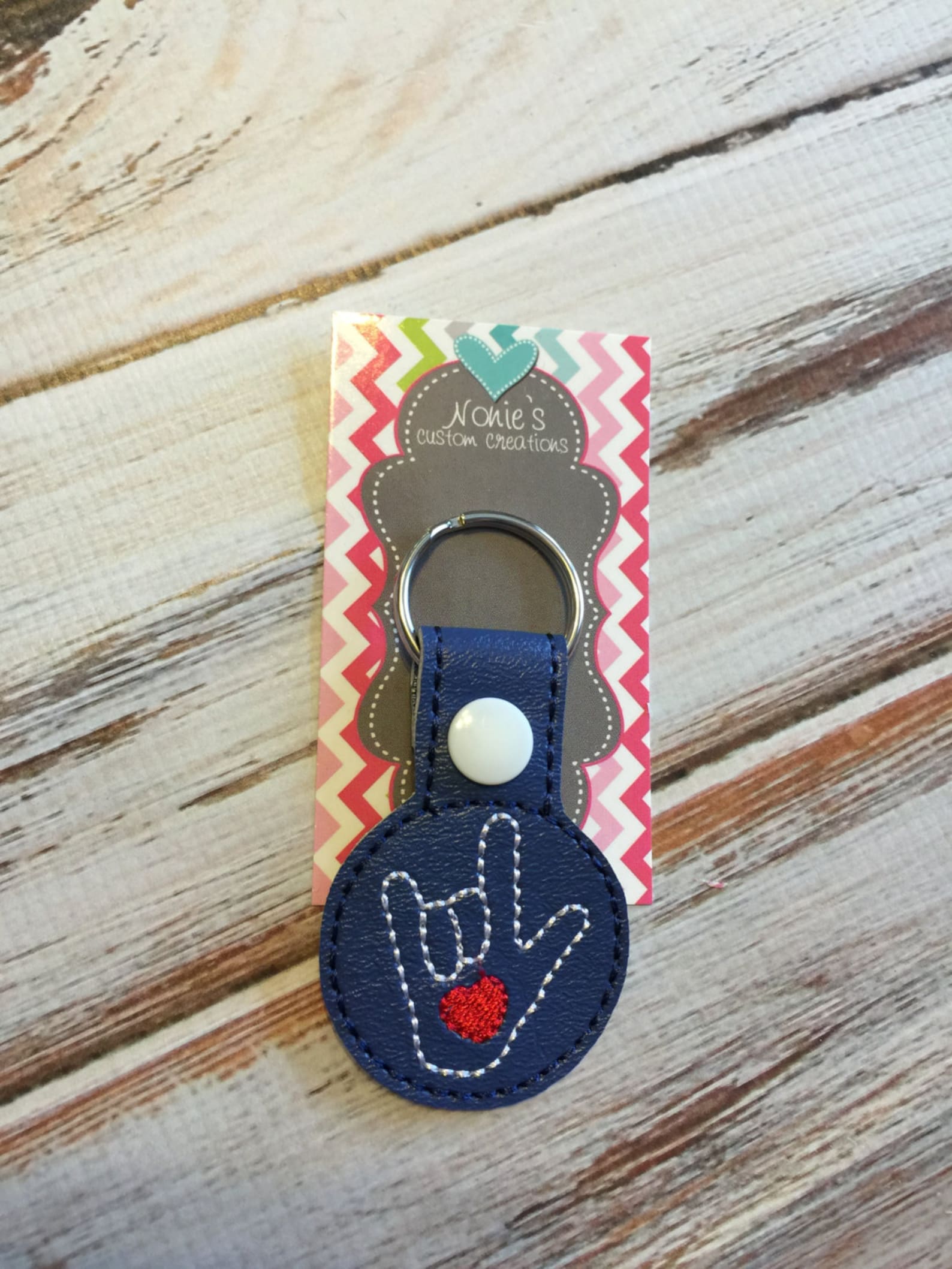Sign Language Keychain I Love You Keychain ASL Keychain - Etsy
