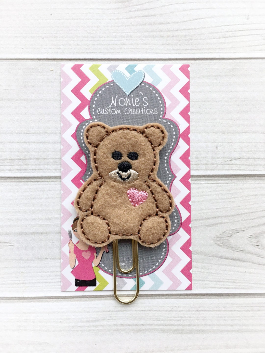 Teddy Bear Paper Clip - Bear Paper Clip - Planner Paperclip - Planner ...