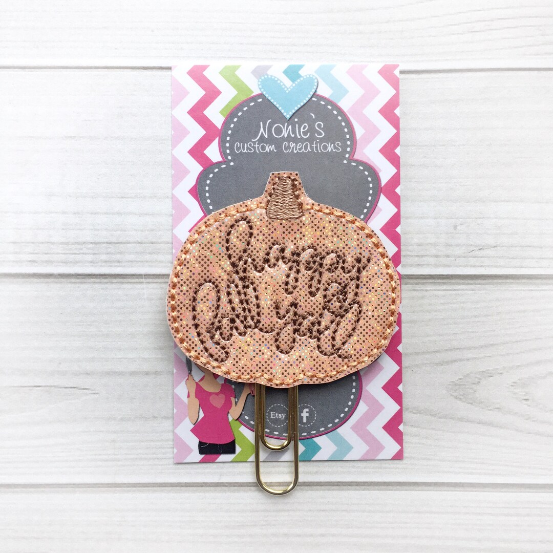 Pumpkin Paper Clip - Pumpkin Paperclip - Planner Accessory - Pumpkin ...