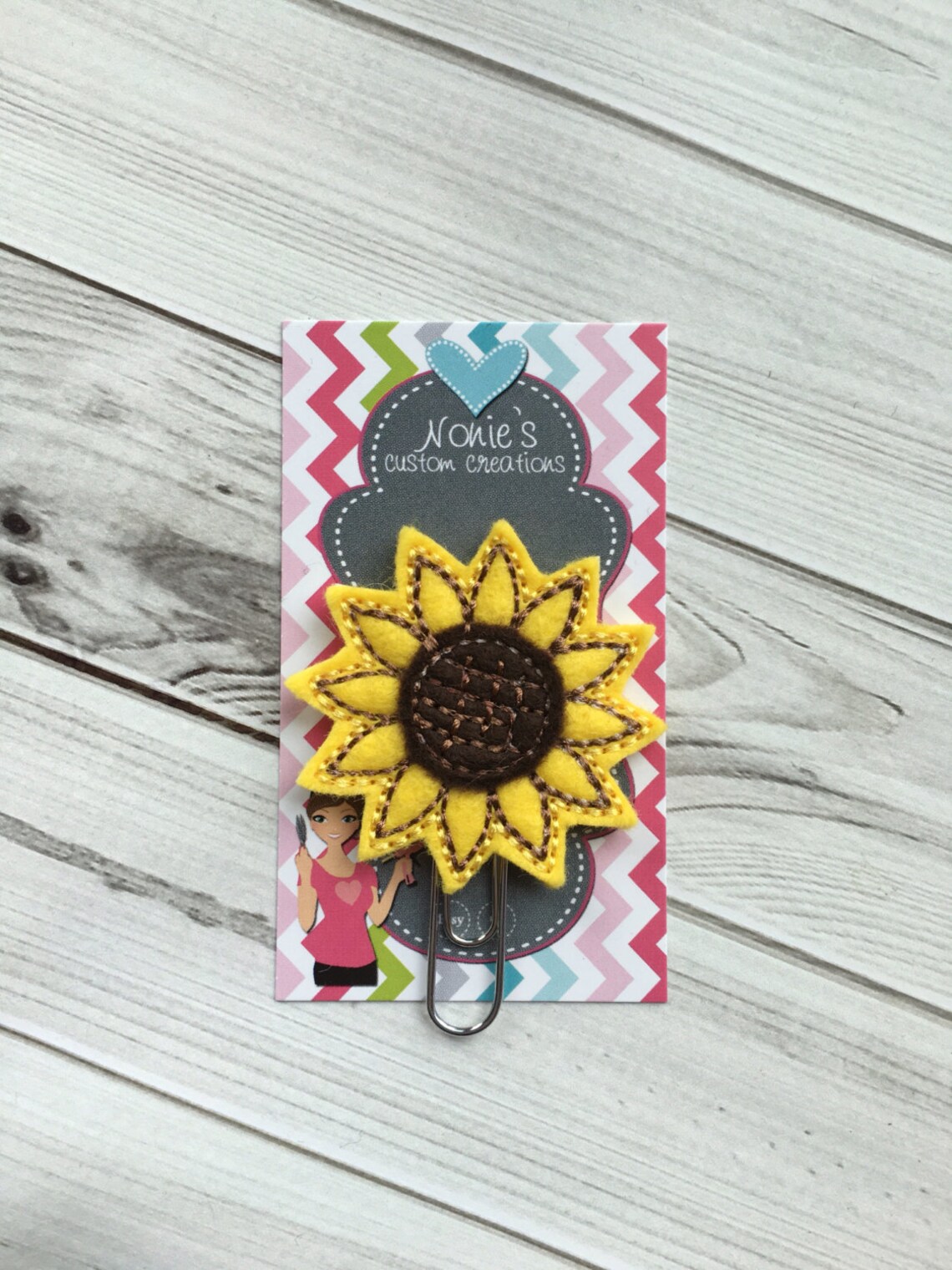 Sunflower Paper Clip - Sunflower Paperclip - Planner Paperclip ...