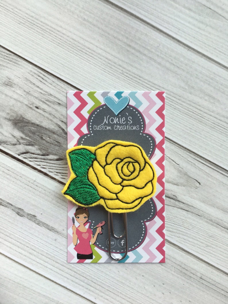 Rose Paper Clip - Rose Paperclip - Planner Paperclip - Planner ...