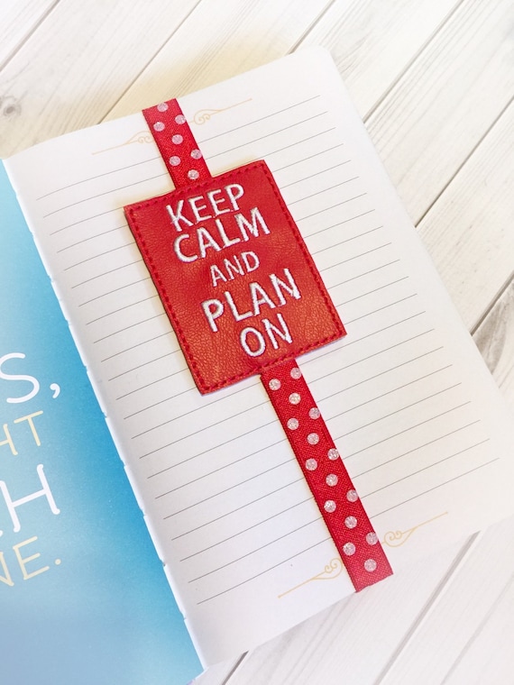 Keep Calm and Plan on Bookmark Planner Band Planner - Etsy
