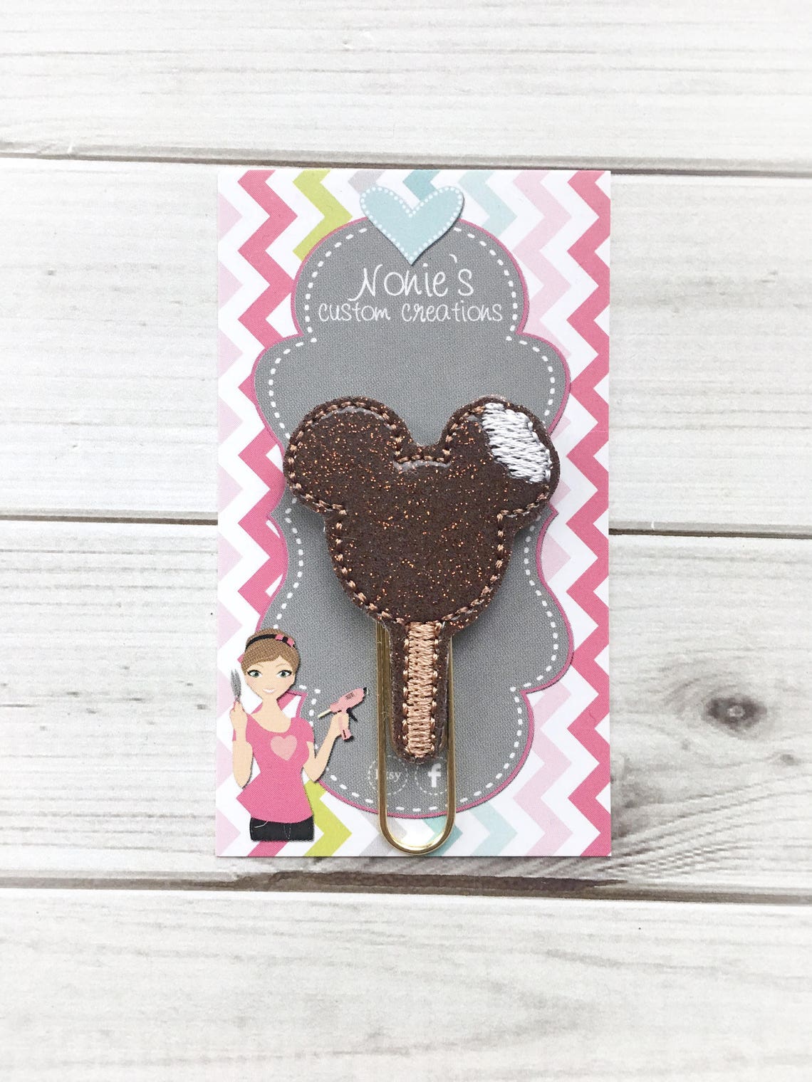 Mouse Ice Cream Paper Clip - Mouse Ears Clip -planner Paperclip ...