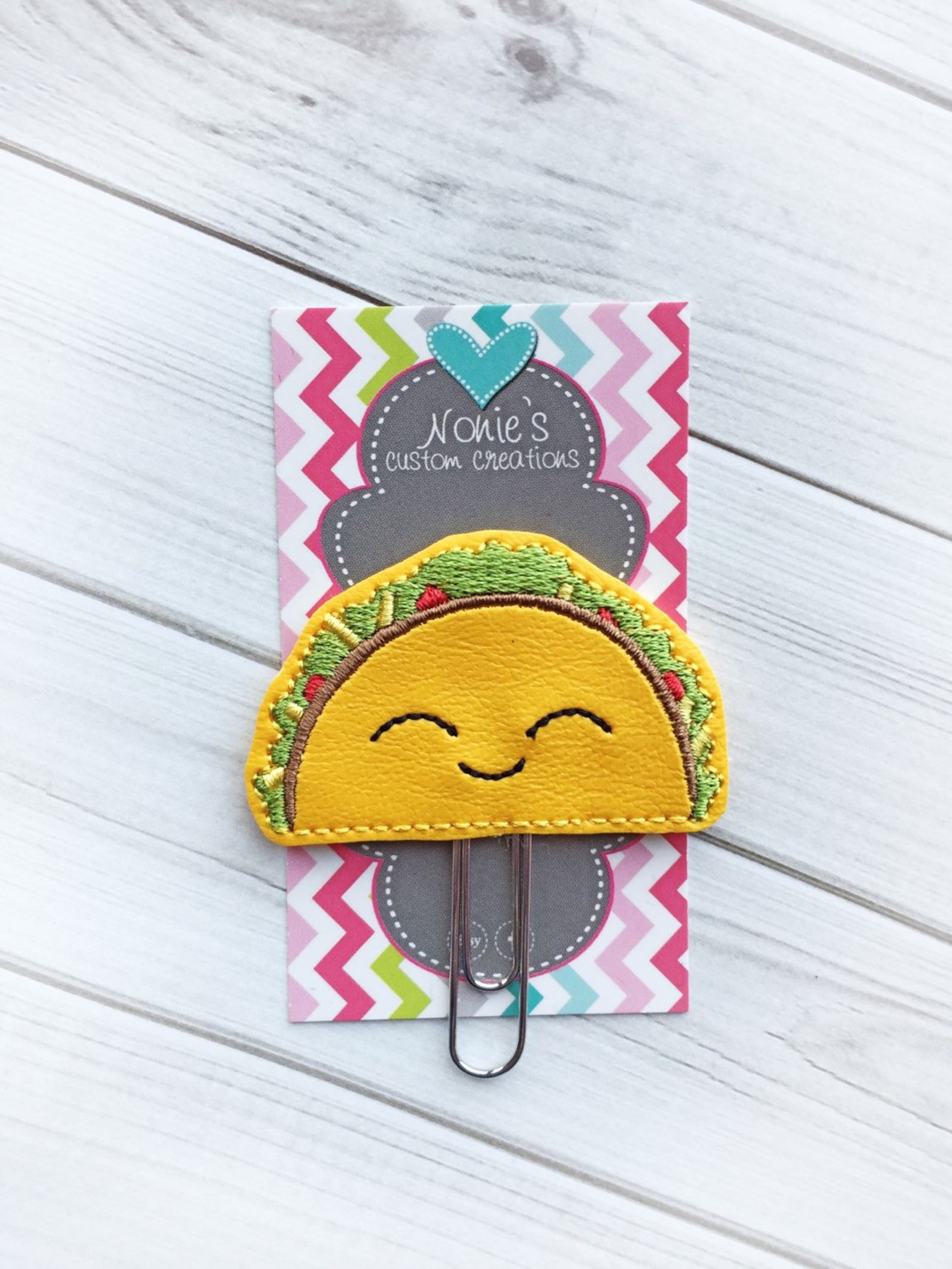 Taco Paper Clip 1 Taco Bookmark Taco Paperclip Planner - Etsy