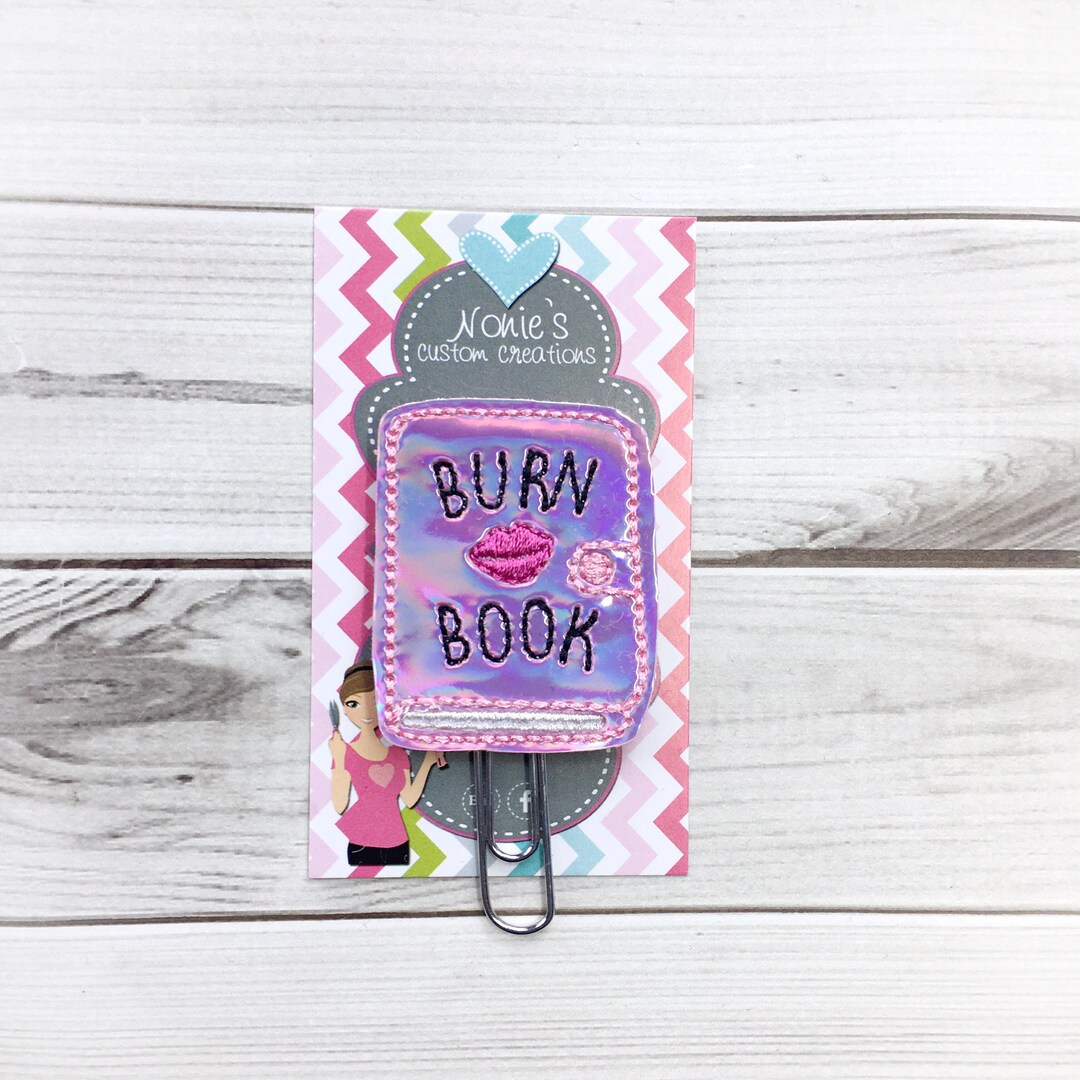 Burn Book Paper Clip - Book Paperclip- Planner Clip -planner ...