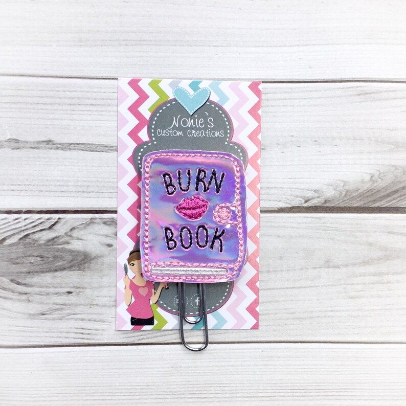 Burn Book Paper Clip Book Paperclip Planner Clip planner - Etsy