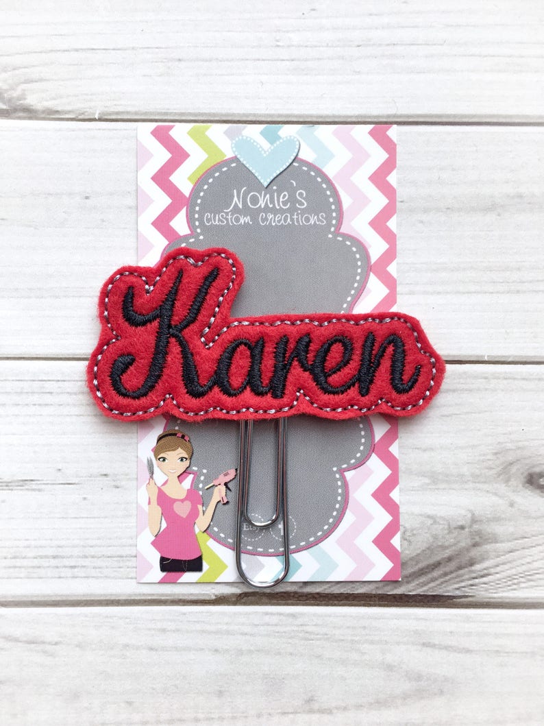 Name Clip Name Paperclip Name Paper Clip Personalized - Etsy