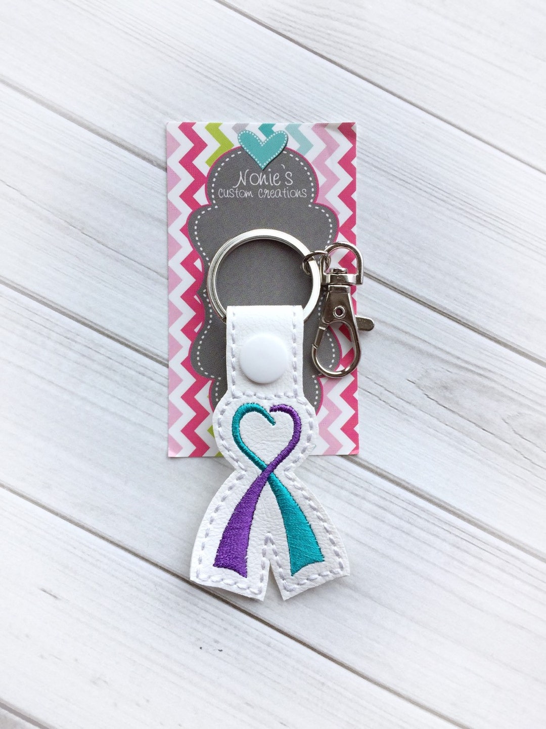 Cancer Awareness Keychain - Awareness Ribbon Keychain - Awareness ...