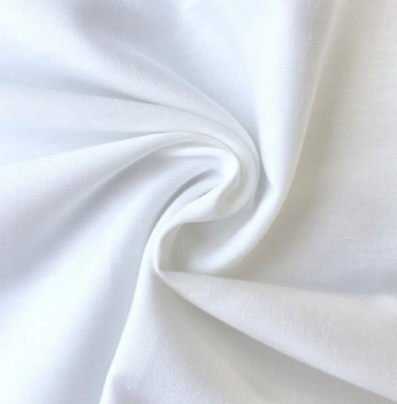 Uni white cotton uni cotton fabric white | Etsy