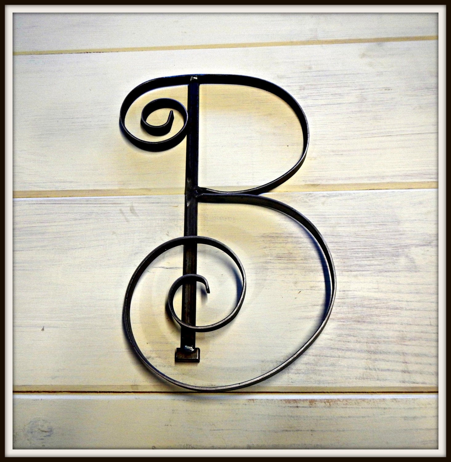 Metal Initial B, Capitol Letter B, Custom Scrolled Metal. Wall Art ...