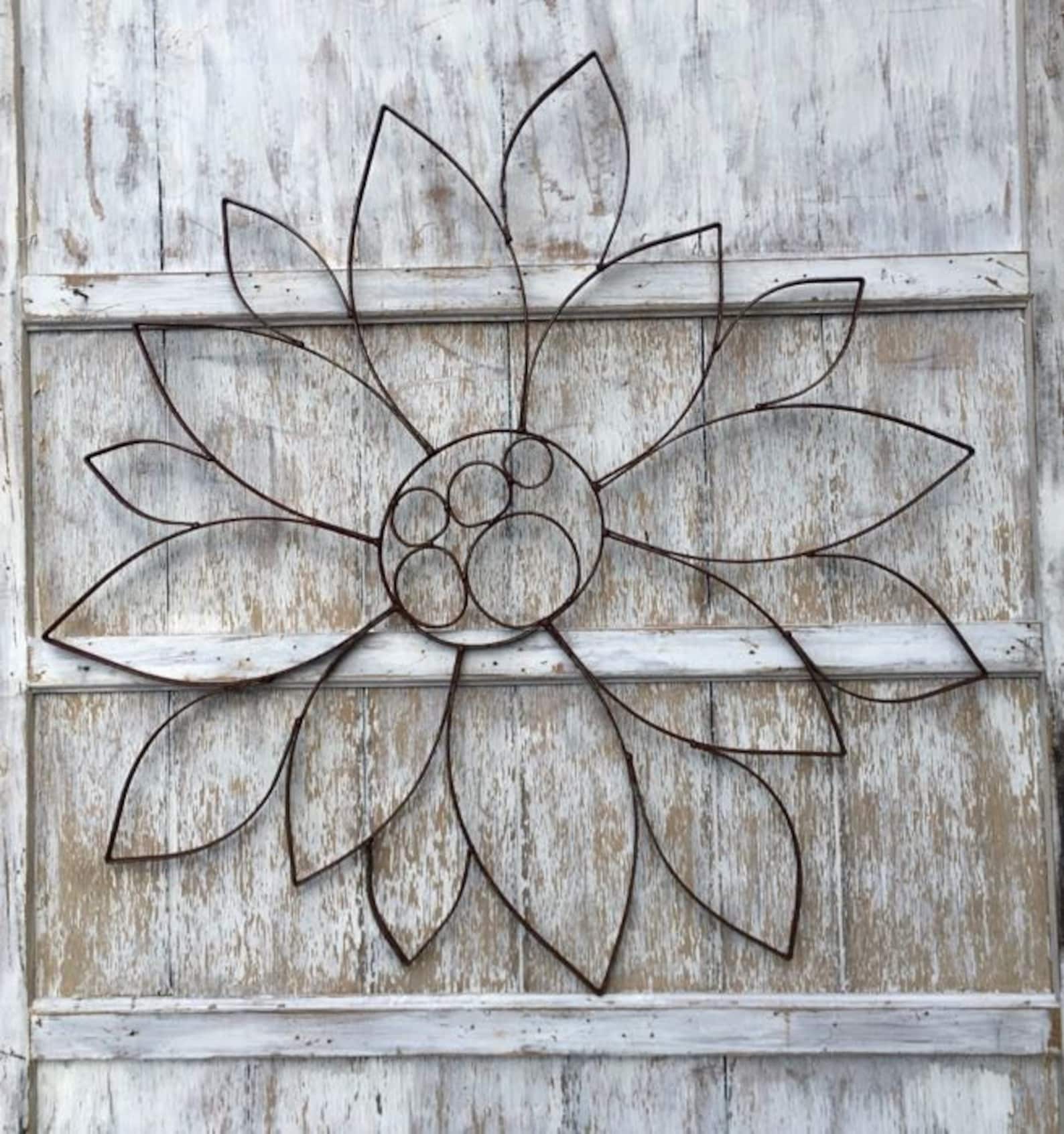 Wrought Iron Sunflower Wall Art. Large Scrolled Metal. Sunburst - Etsy