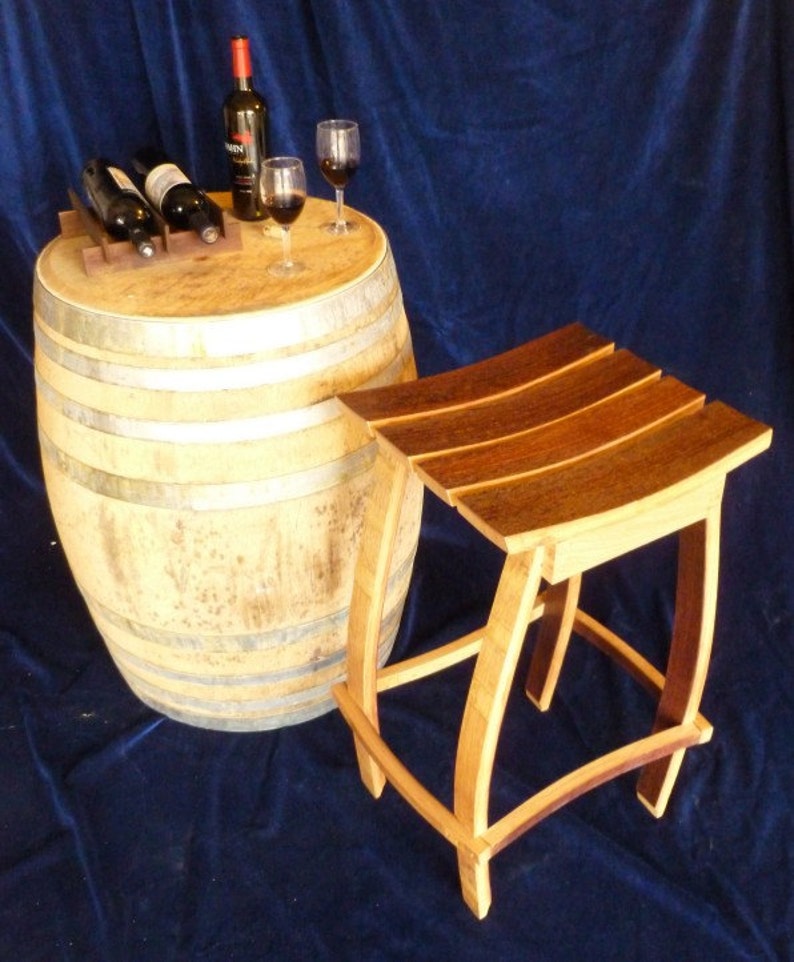 Oak Wine Barrel Stool - Etsy