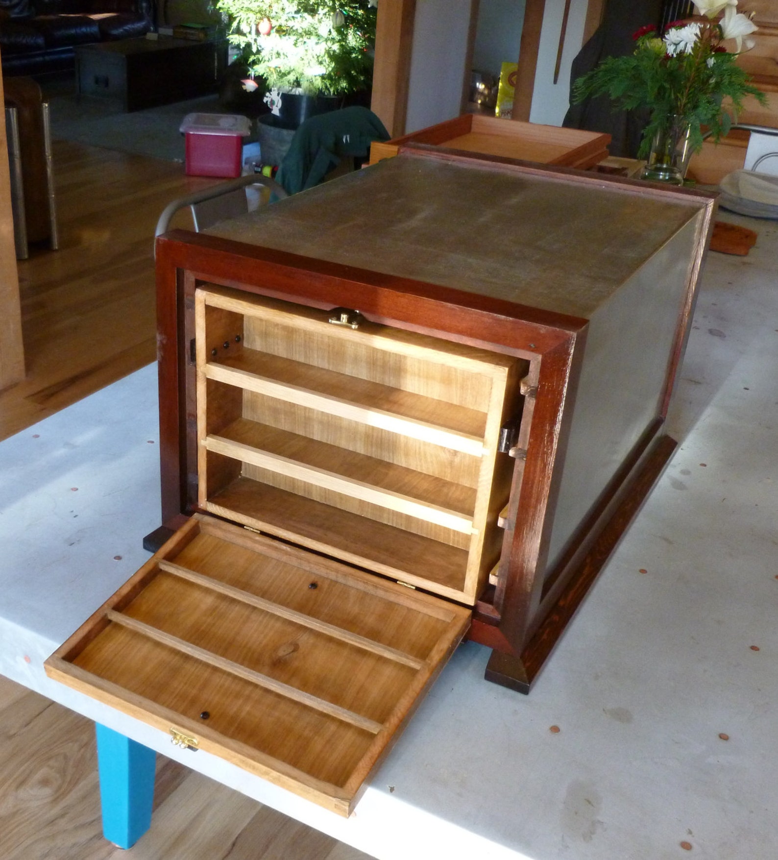 Flat File - Table Top With Four Drawers - in Contrasting Elements ...