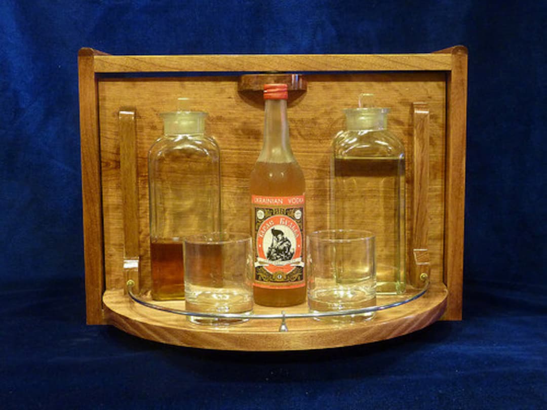 The Secret Bar - a Bookcase Sized Cabinet That Swivels Open - Etsy