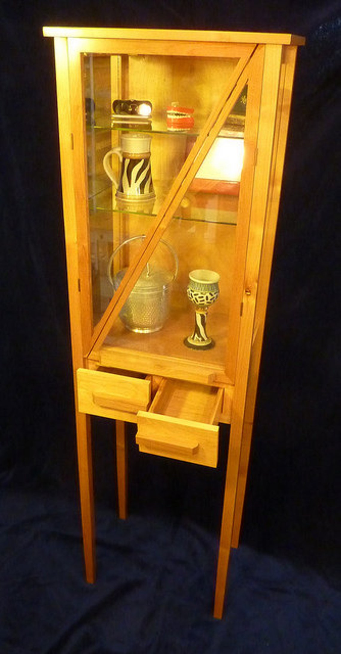 Cabinet Slash - 6 Foot Tall Display Case With Glass Sides and Glass ...