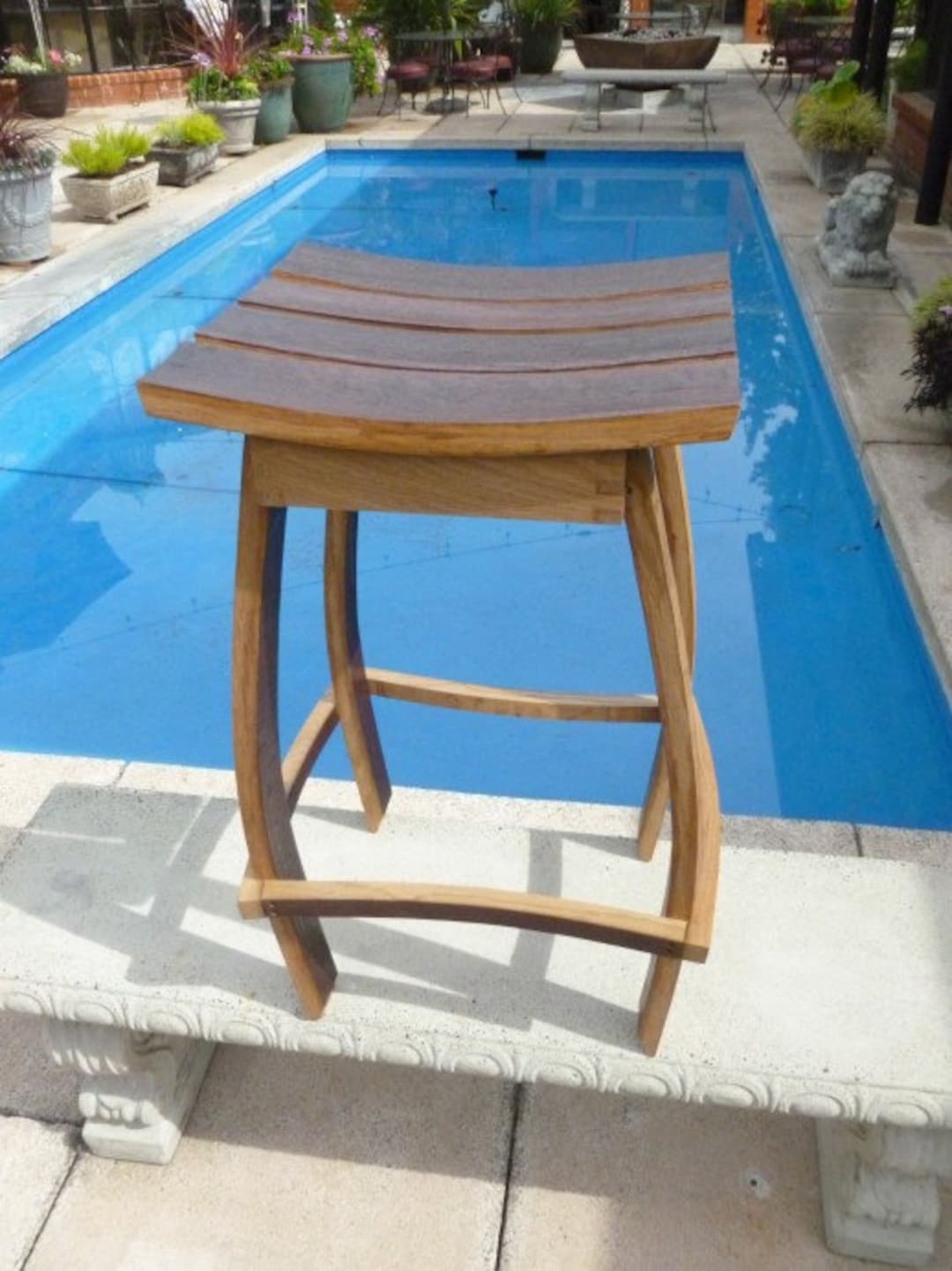 Oak Wine Barrel Stool - Etsy